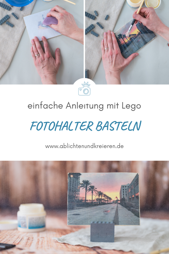 Fotohalter basteln aus Lego – einfache und schnelle DIY Idee